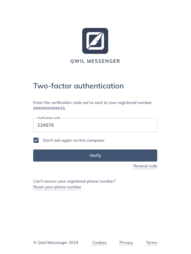 Sign in on Desktop – Qwil Messenger
