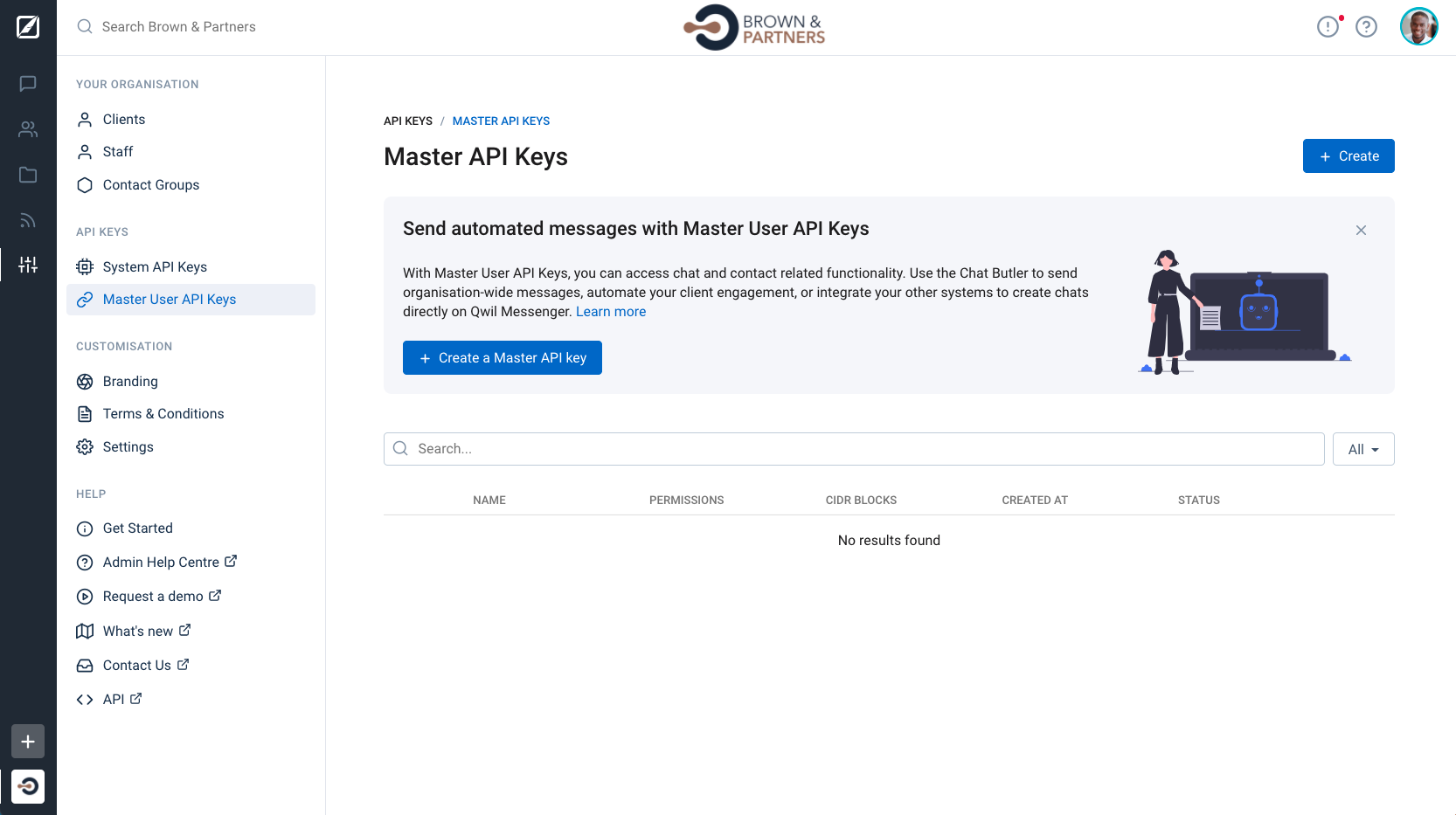 Understanding Master API Keys – Qwil Messenger